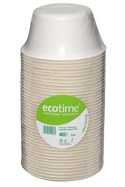 Ecotime keittokulho 0,5l 40kpl - Muovitukku