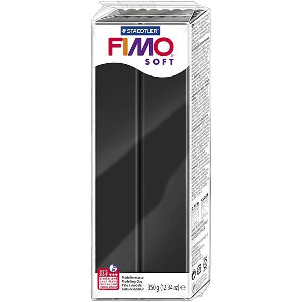 Fimo® Soft, Musta, 454g - Muovitukku